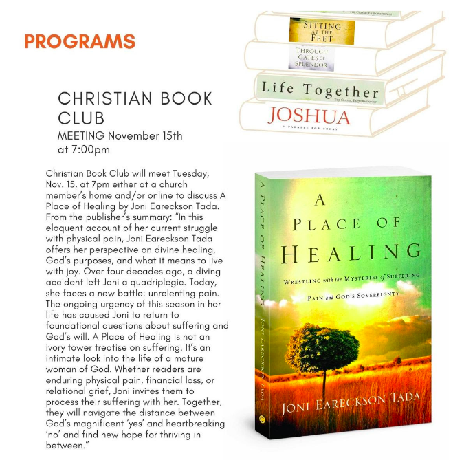 Christian Book Club Selects Next Book! | Sherman Church