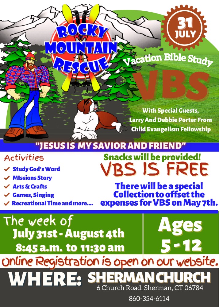 Don’t Forget to Register for VBS! | Sherman Church